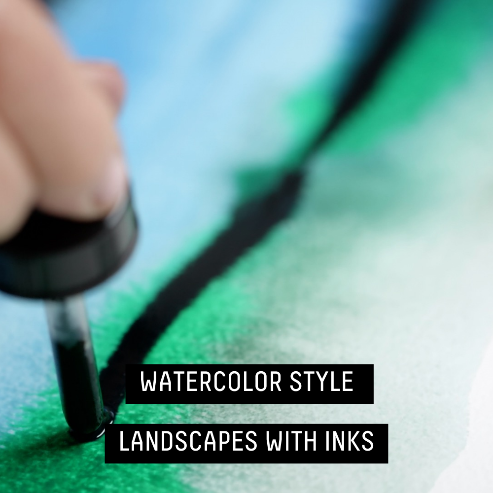 HOW TO CREATE A WATERCOLOR STYLE LANDSCAPE WITH ACRYLIC INK – Liquitex