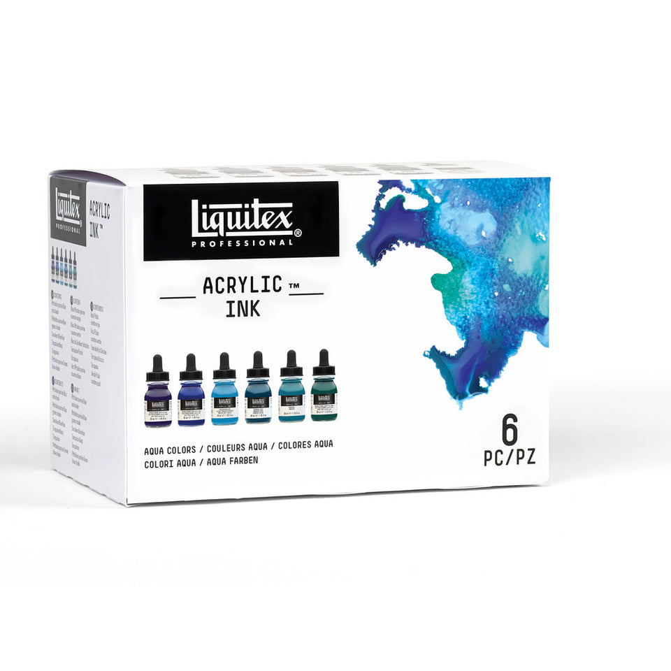 Acrylic Ink Set - 6x30ml - Aqua Colors – Liquitex